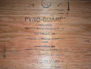 1/2 4 x 8 cdx interior fire treated (pyroguard) Plywood - Toledo ...